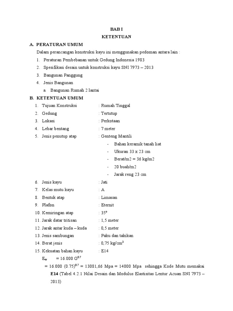 Contoh Data Perencanaan | PDF