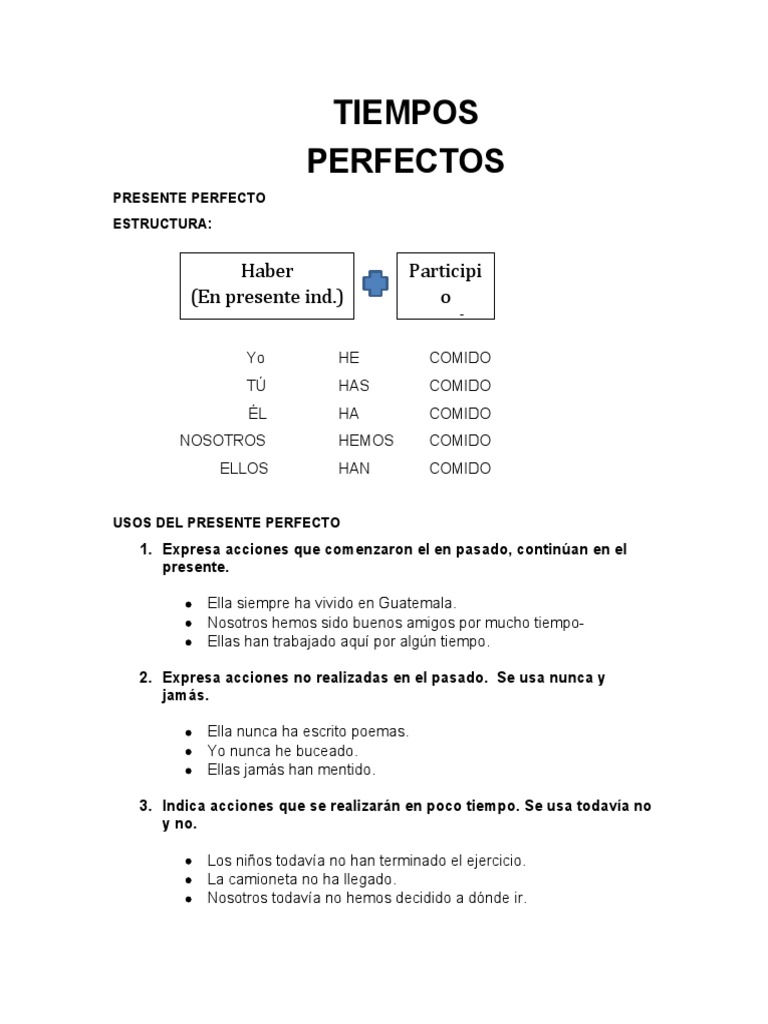 Tiempos Perfectos | PDF