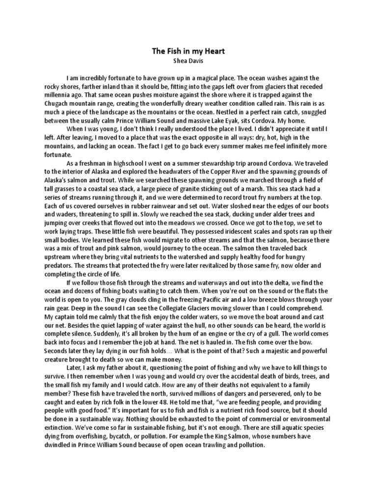 Shea Davis - The Fish in My Heart | PDF | Salmon | Stream