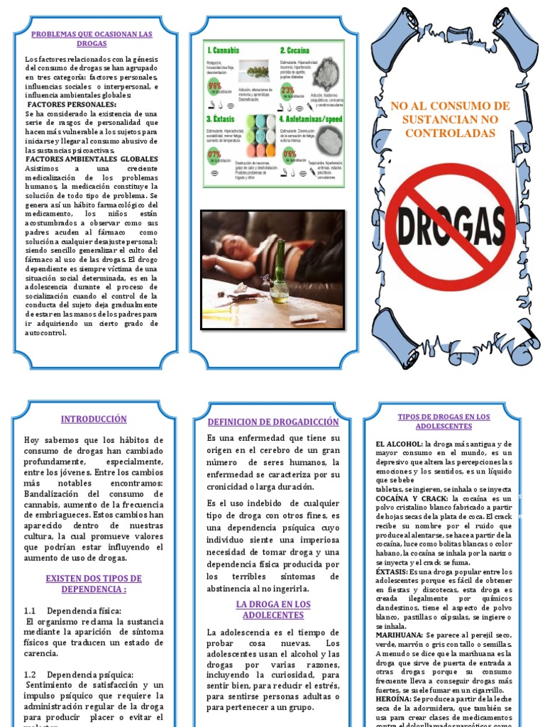 Triptico de Las Drogas 2 | PDF