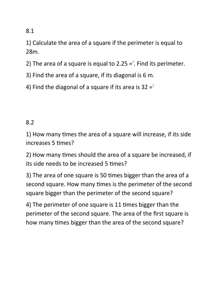 Areas of The Shapes | PDF | Area | Triangle