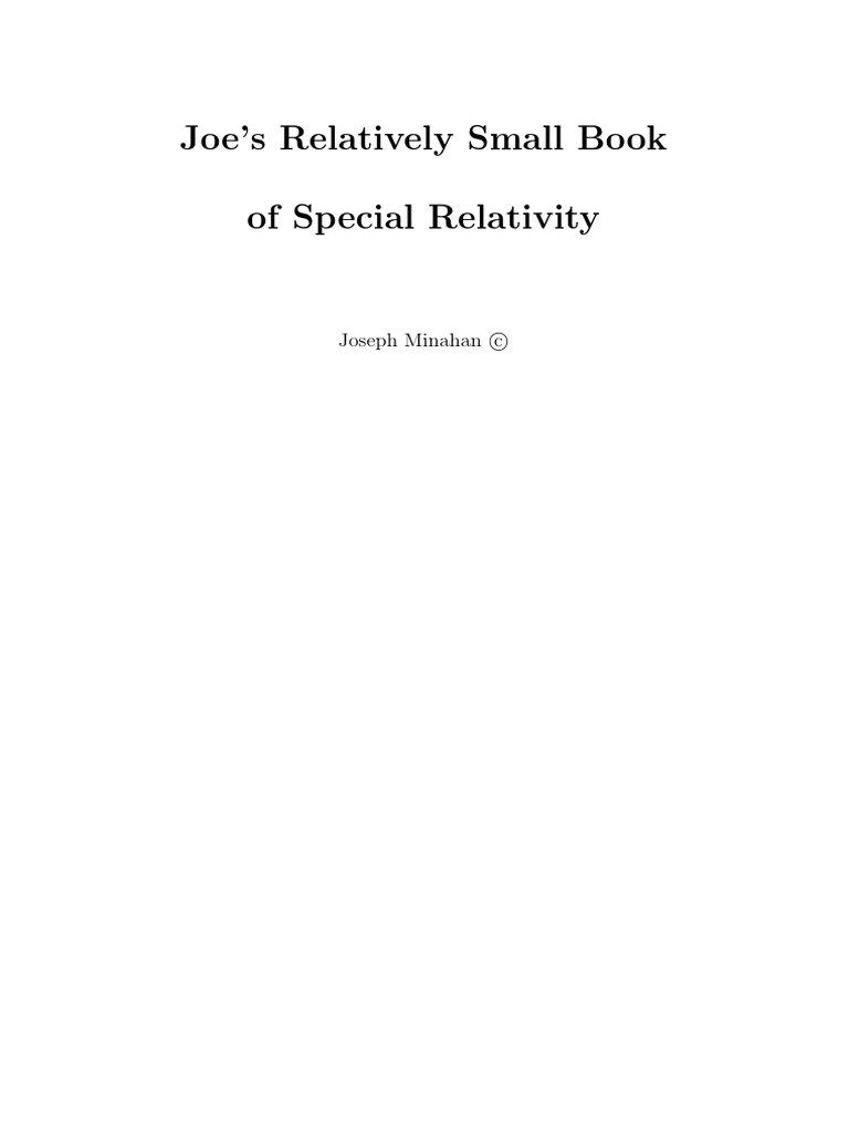 Relativity Notes | PDF | Group (Mathematics) | Spacetime