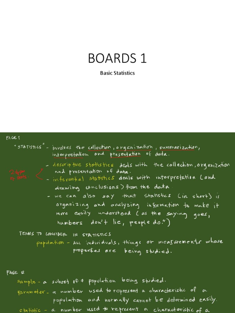 Understanding Basic Statistics Concepts | PDF | Self-Improvement