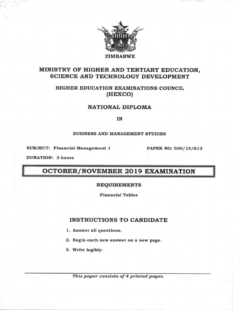 Fin MGT Hexco Qstns | PDF
