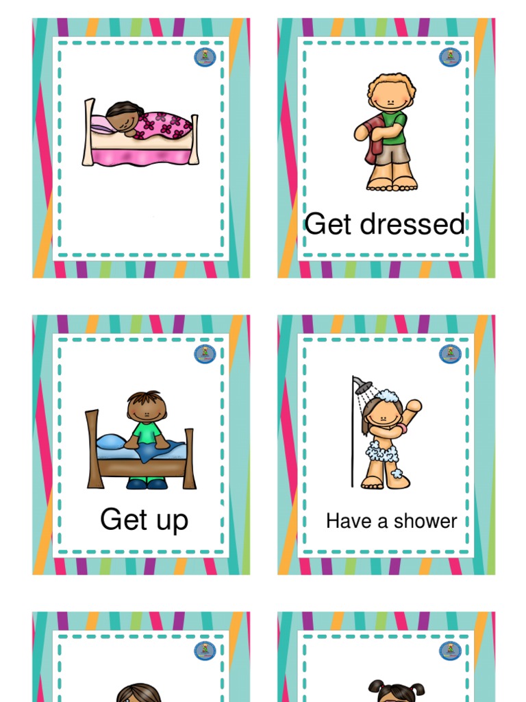 Tarjetas de Rutinas Diarias para Niños | PDF