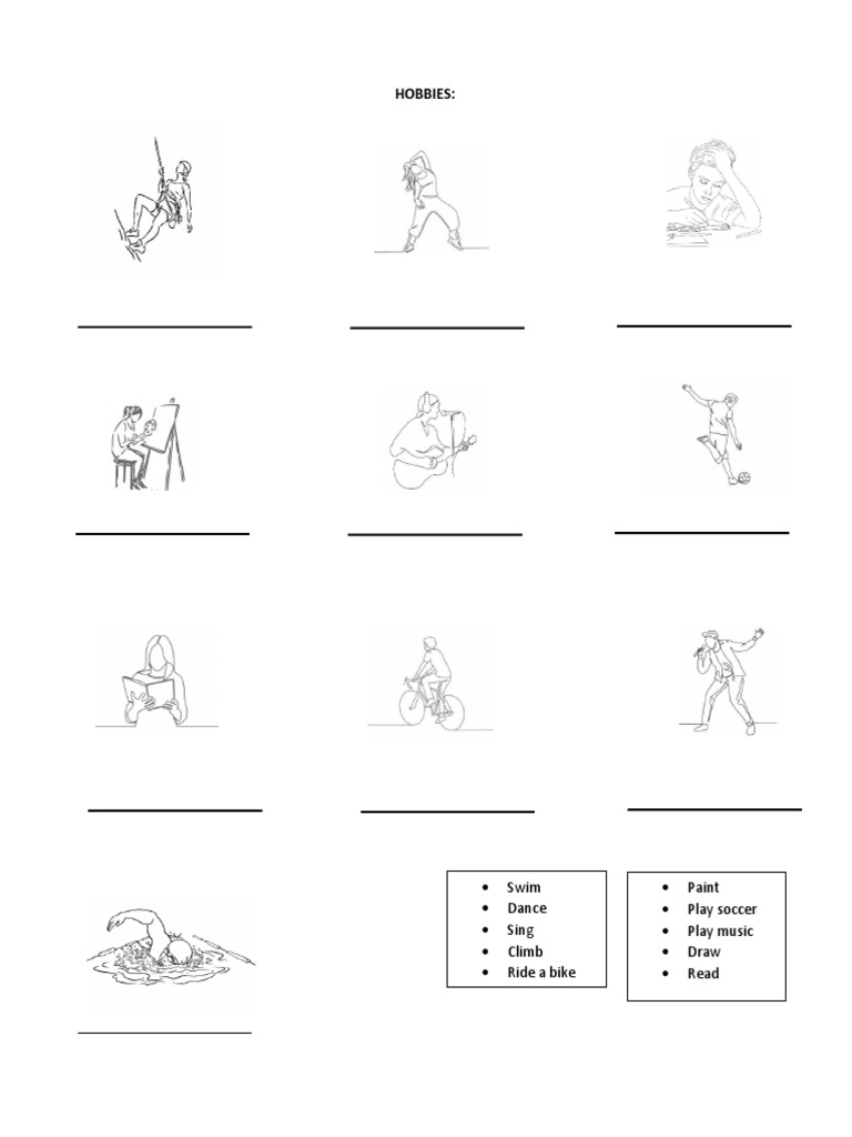 Hobbies and Likes Exercise for Kids | PDF | Poetry