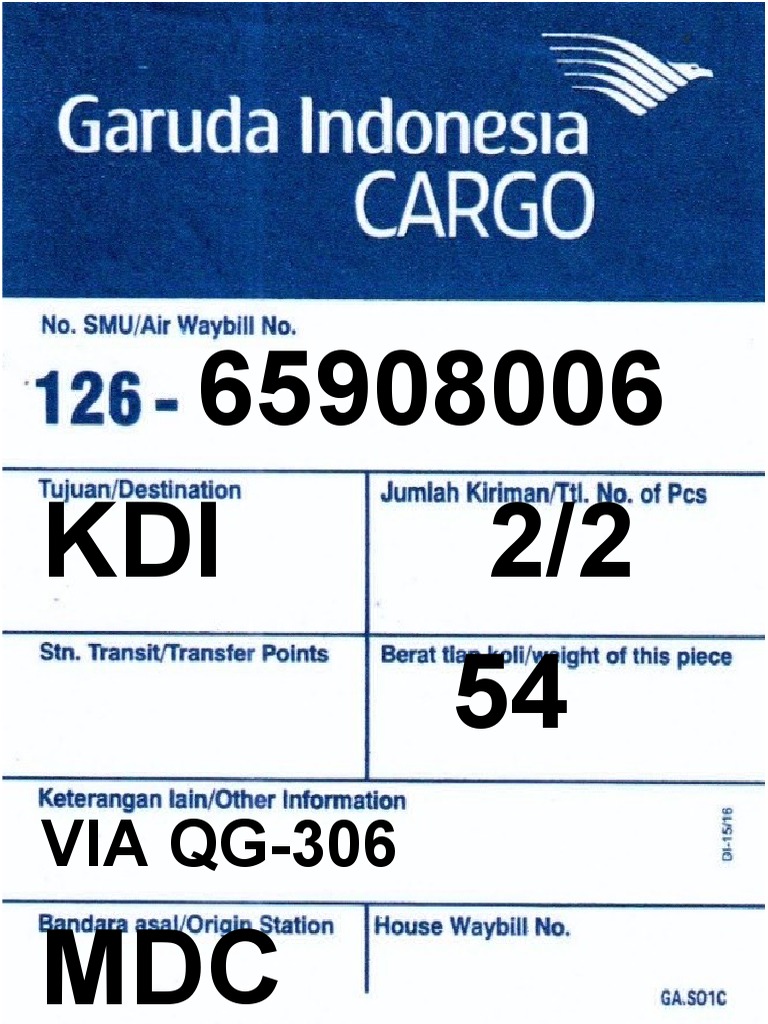 Gambar Label Garuda Manual Ukuran Actual | PDF