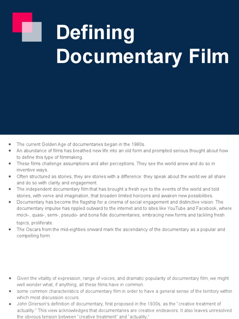 Defining Documentary Film | PDF | Documentary Film