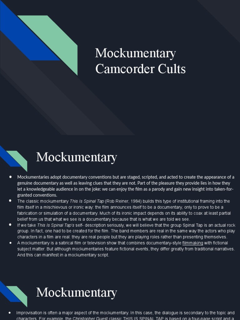 Understanding Mockumentary Conventions | PDF | Games & Activities ...