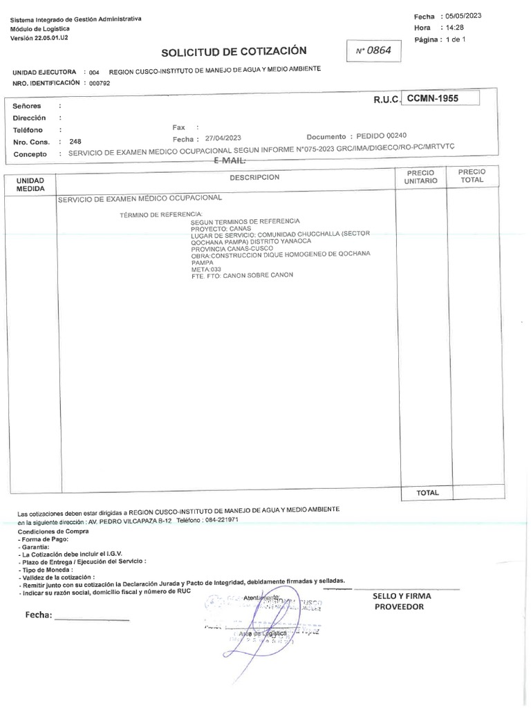 TFR EXAMEN MEDICO | PDF