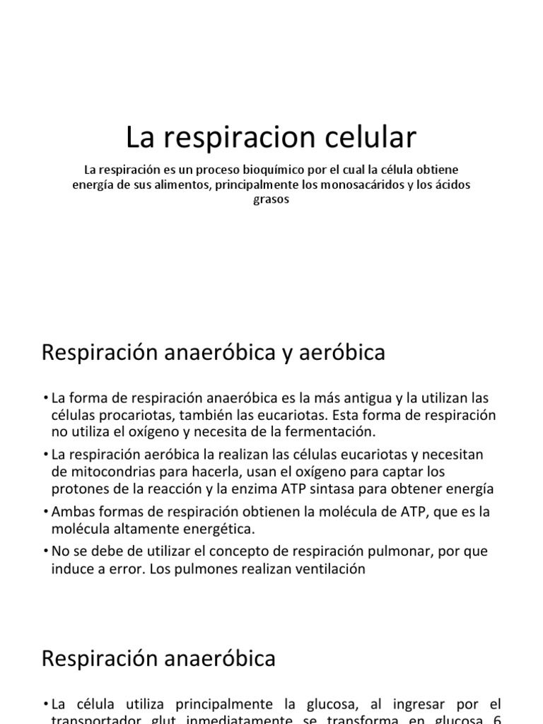 Respiracion Celular | PDF