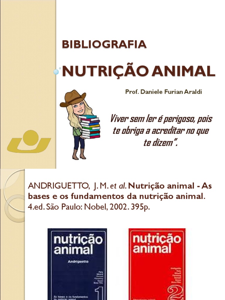 Bibliografia Nutrição Animal | PDF | Animais e seres humanos | Animais ...