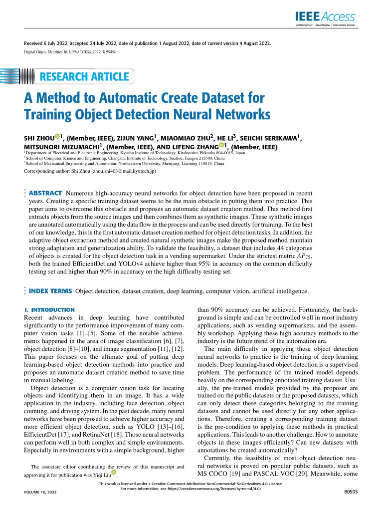 Automatic Dataset Creation for Object Detection | PDF | Computers