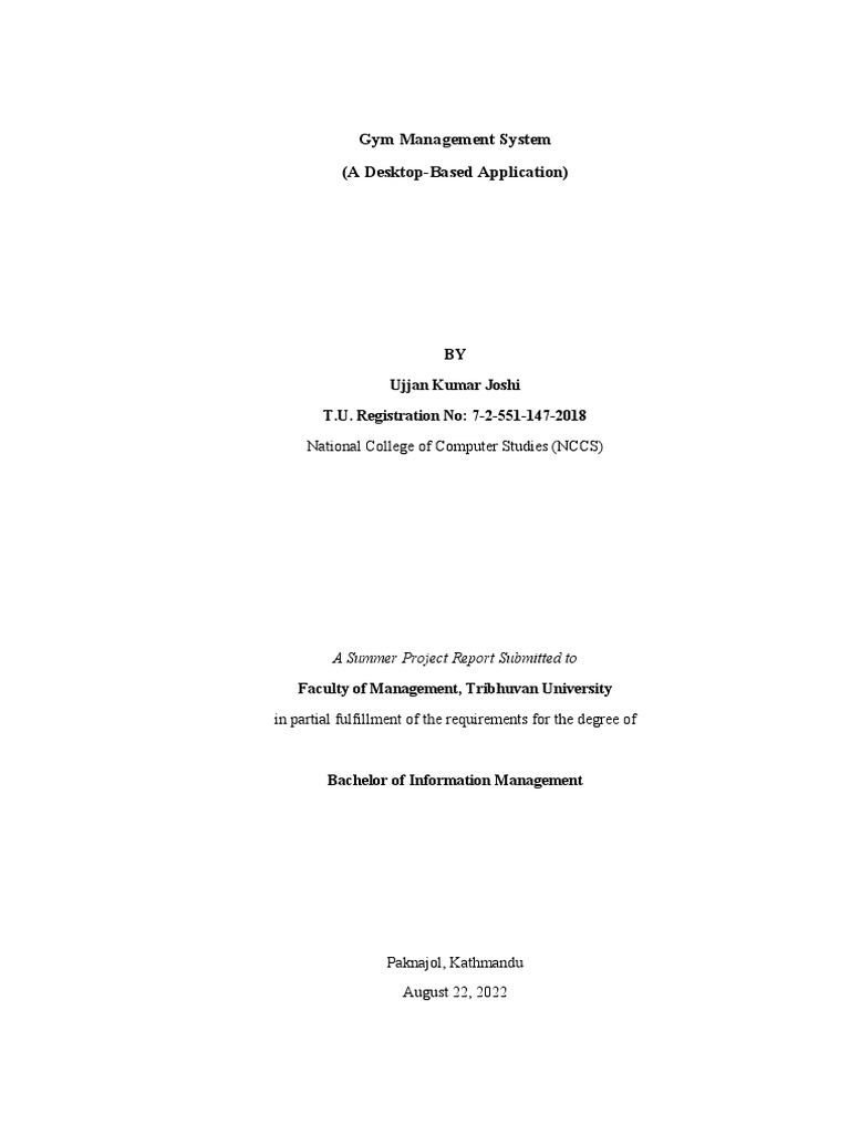 Gym Management System | PDF | Business | Computers