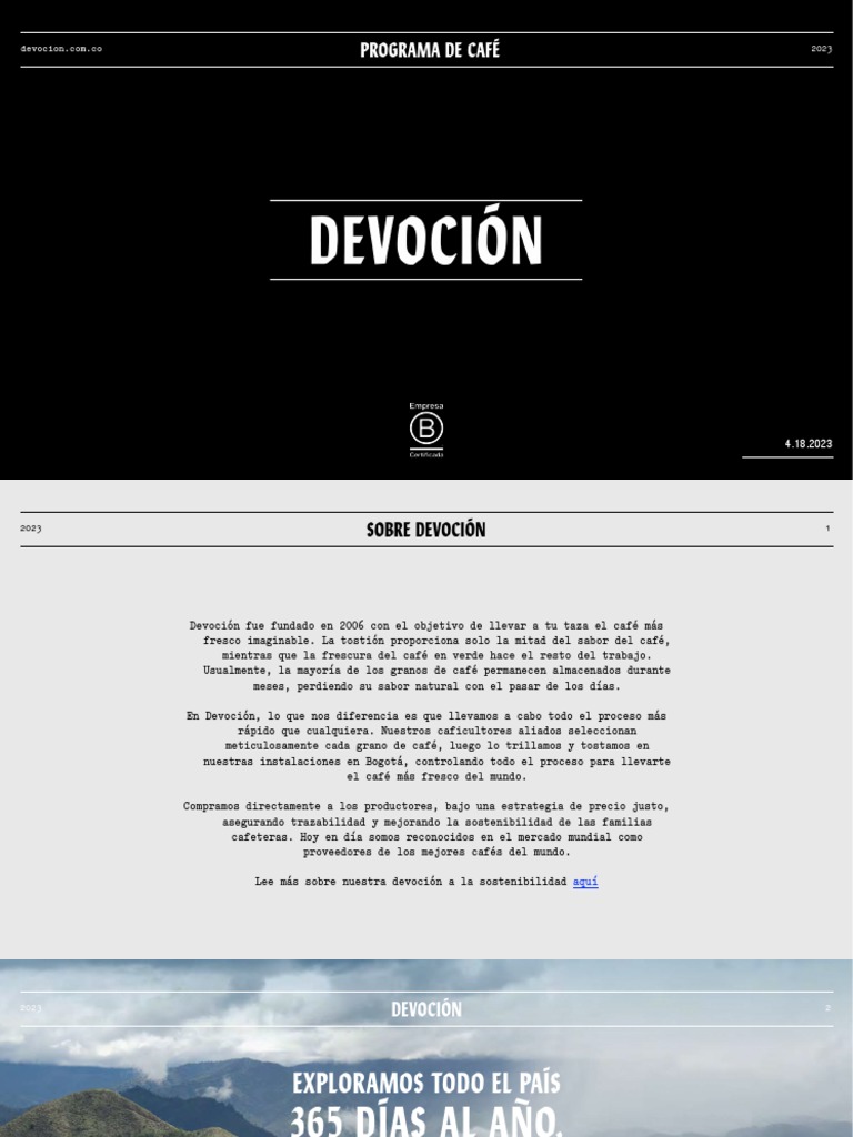 Devocion Deck de Ventas 4.18.2023 1 | Descargar gratis PDF | café | Comida y bebida