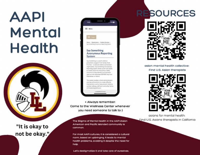 aapi mental health brochure for wellness 1 | PDF