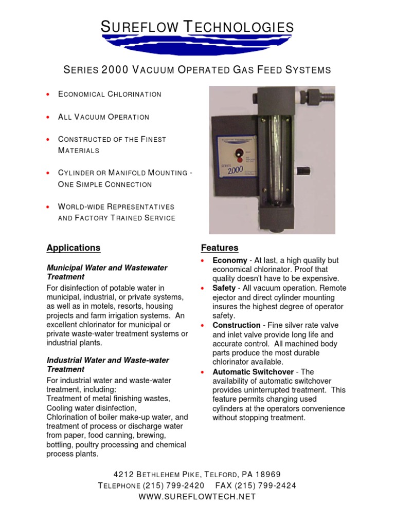 Series 2000 Vacuum Gas Feed Systems | PDF | Computers