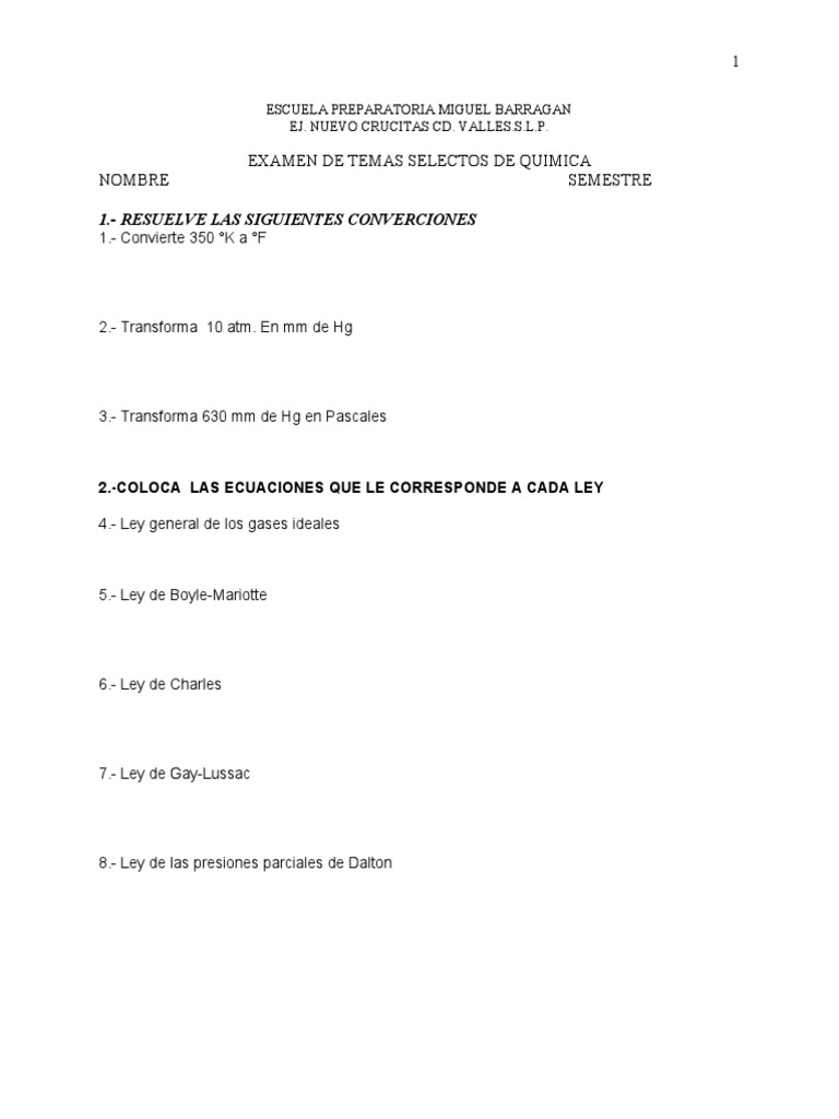 Examen de TSQ | PDF