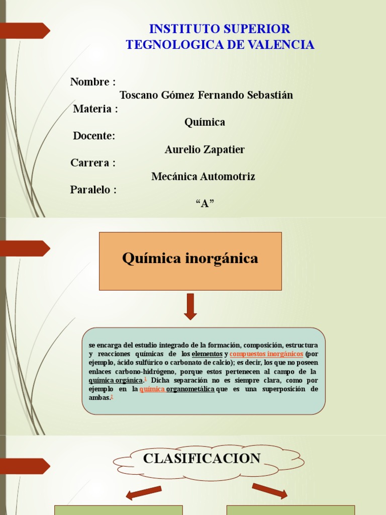 Quimica Inorganica | PDF | Química Inorgánica | Compuestos químicos