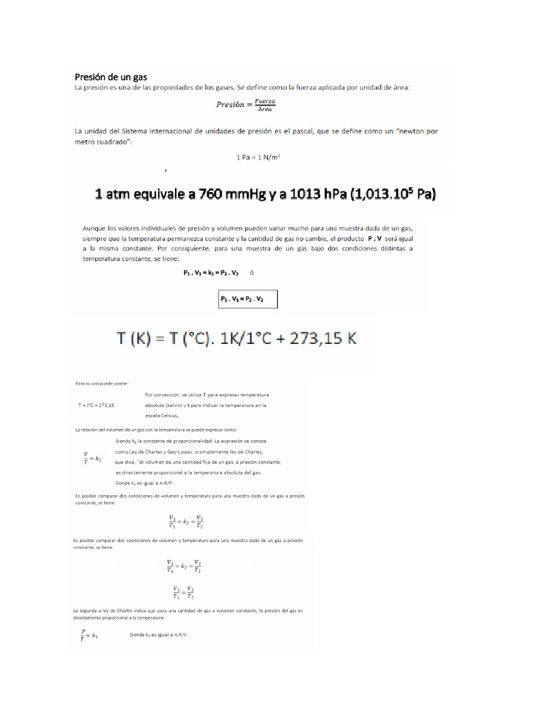 Unidad 6 - Gases Ideales | PDF | Gases | Dióxido de carbono