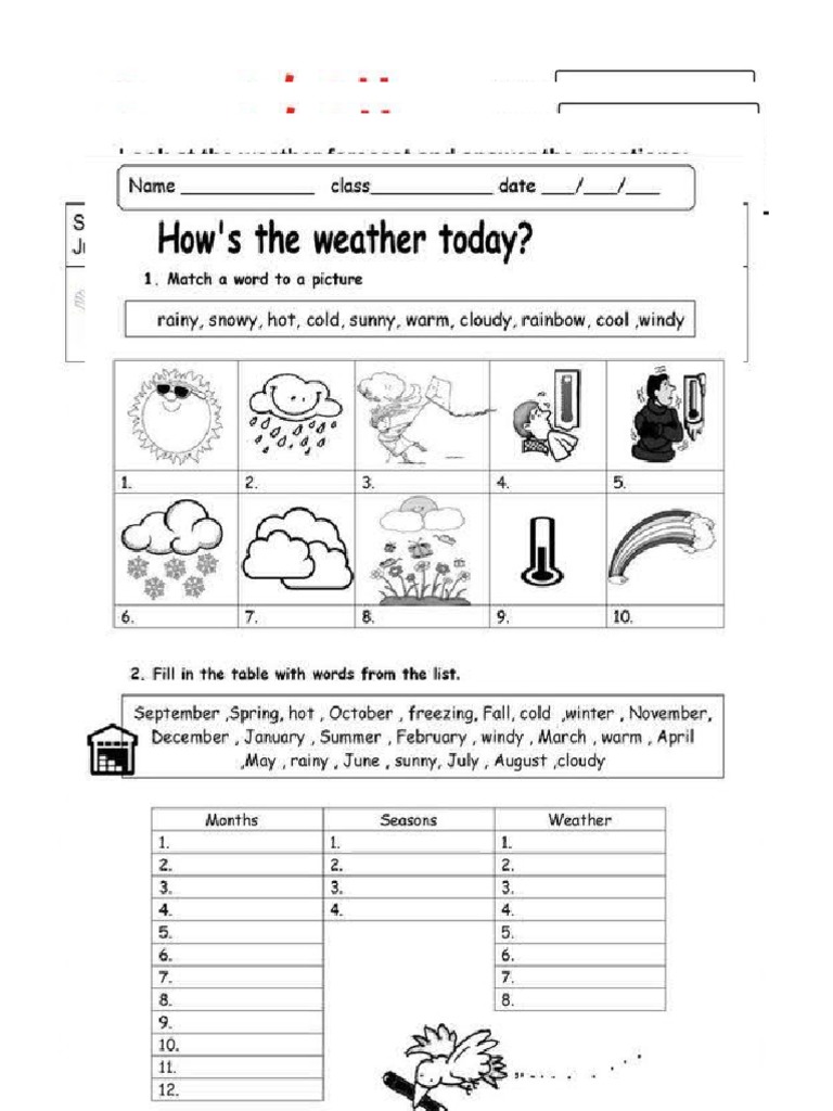weather worksheet | PDF