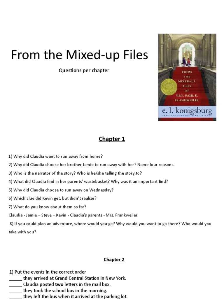 From The Mixed-Up Files Questions by Camila | PDF