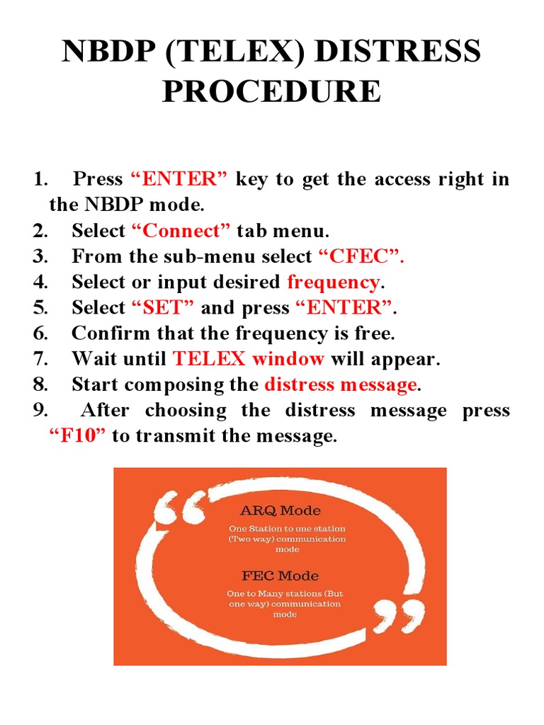 NBDP Distress Procedure | PDF | Computers