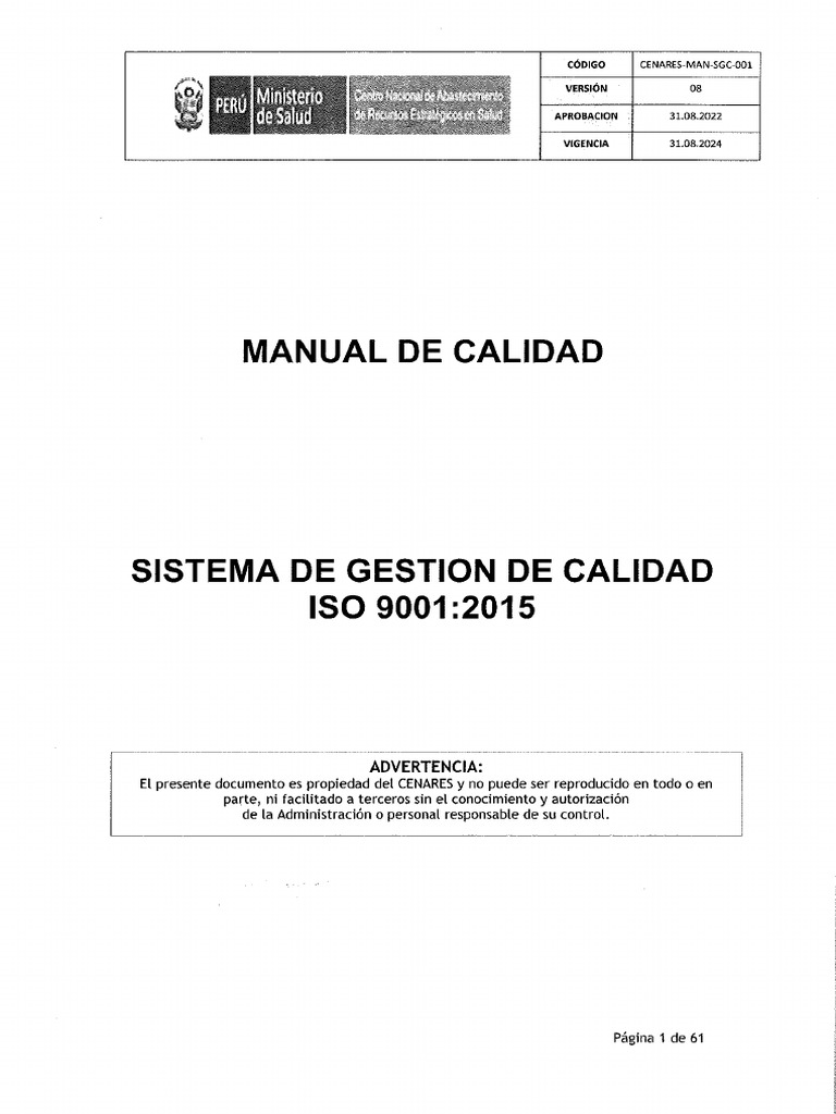 Manual De Calidad Pdf Pdf