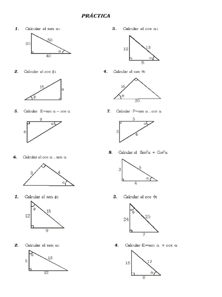 Razones Trigonométricas | PDF