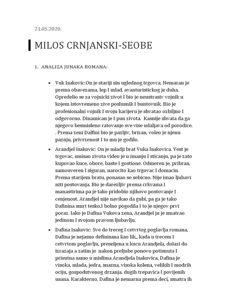 Srpski Jezik I Knjizevnost-Domaci | PDF