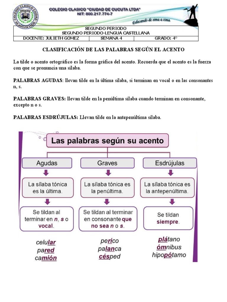 Clasificacion de Palabras | PDF