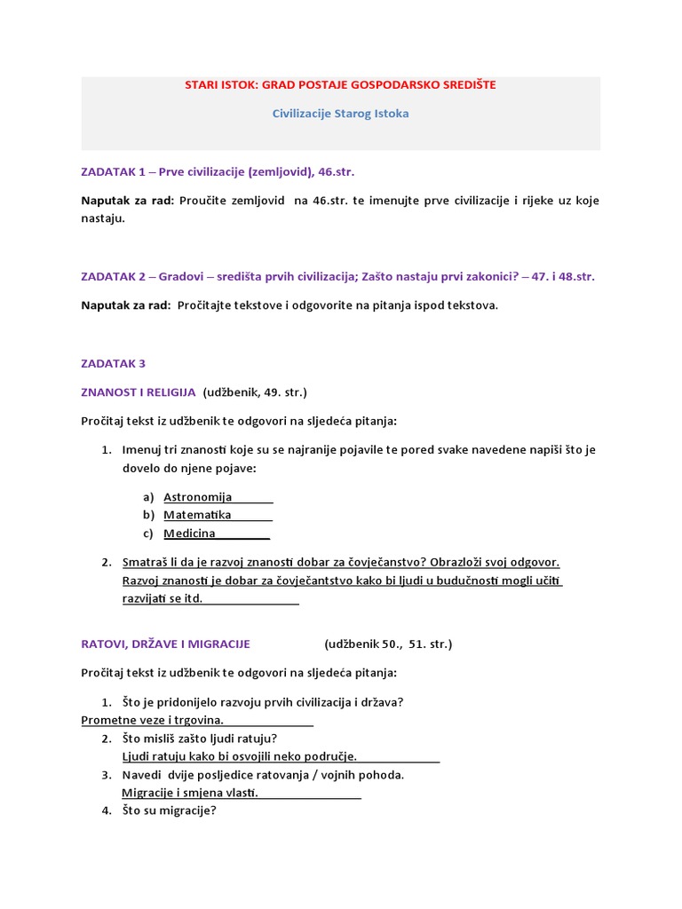 Civilizcije Starog Istoka | PDF