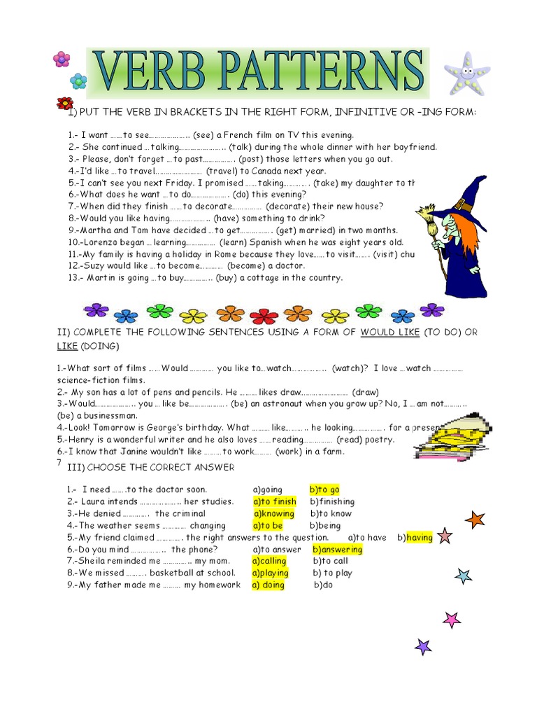 English Verb Forms Practice | PDF