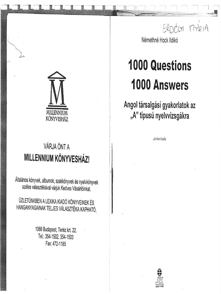 1000 Questions 1000 Answers | PDF