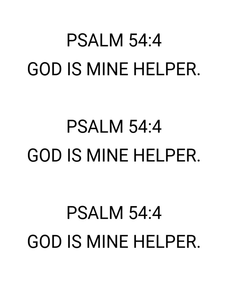 Psalm 54 | PDF