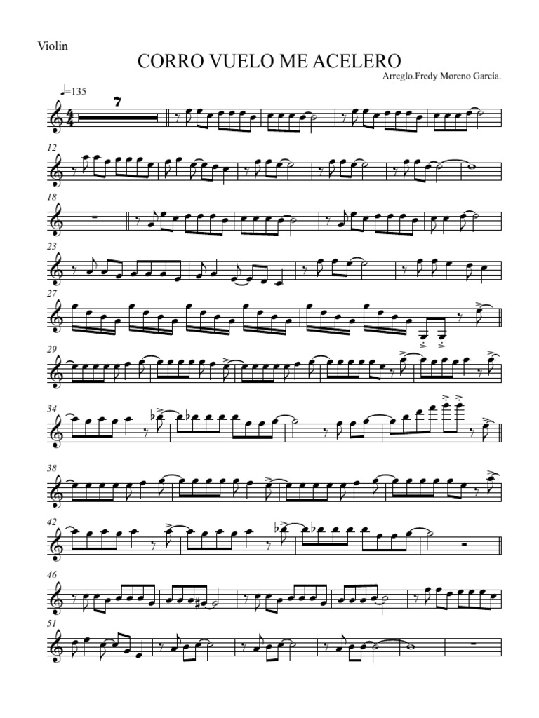 Corro Vuelo Me Acelero-Violín | PDF