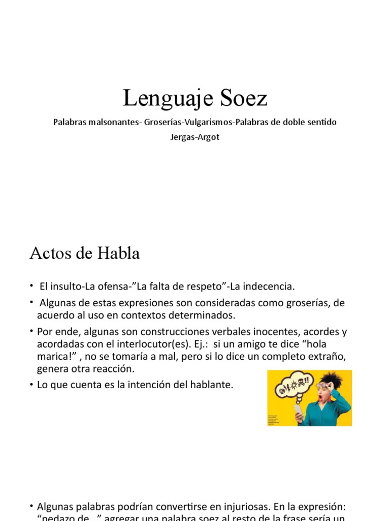 Lenguaje Soez | PDF