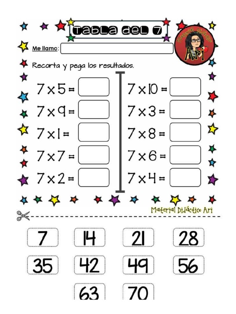 Tabla Del 7 | PDF