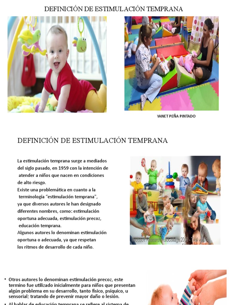 Definición de Estimulación Temprana | PDF