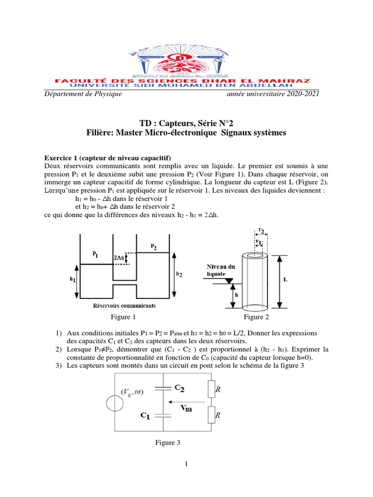 TD - Série2 Capteurs - MMSS 2020 2021 | PDF