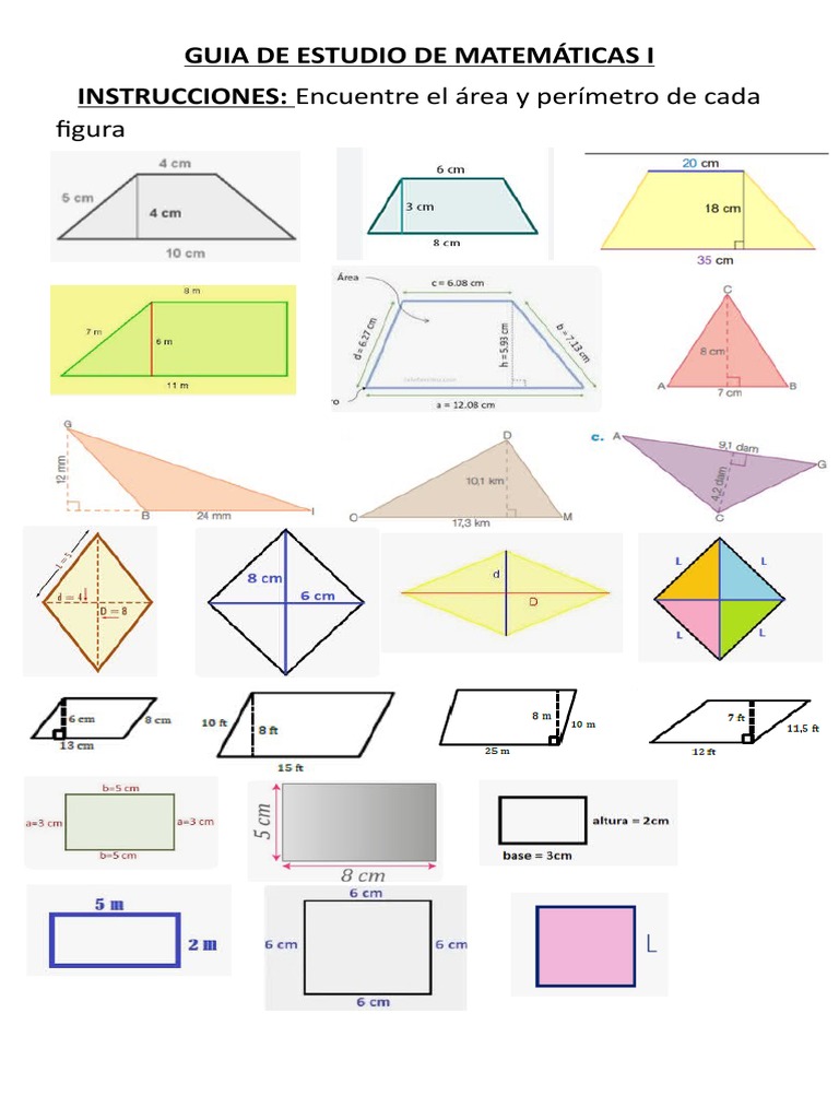 GUIA DE ESTUDIO DE MATEMÁTICAS I | PDF
