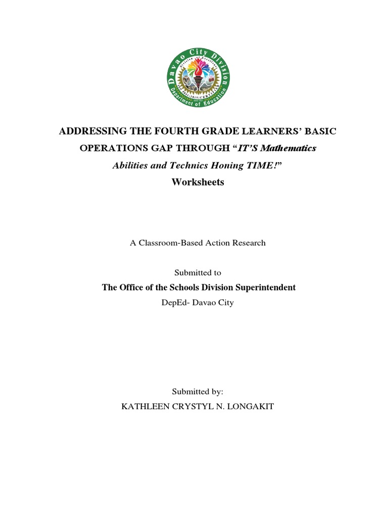Longakit - Buhangindist - Action Research - Adressing Fourth Grade ...
