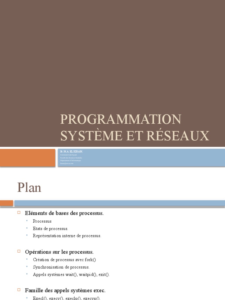 Chap 1 Processus | PDF | Programmation | Programme informatique