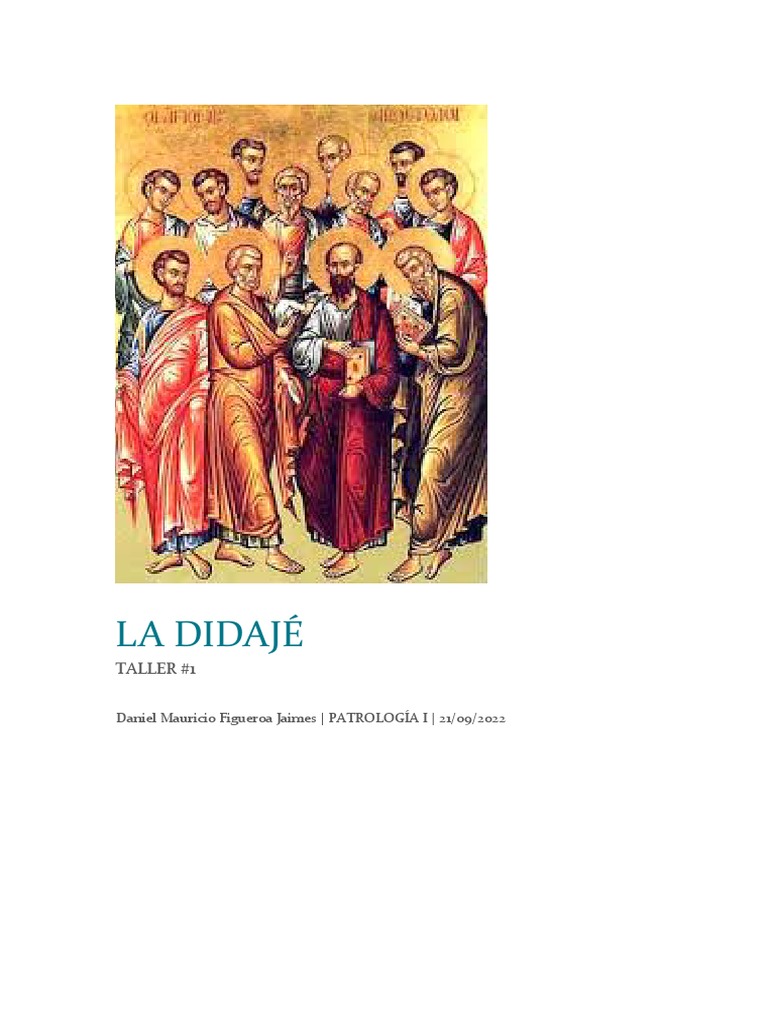Enseñanzas de la Didajé: Moral y Liturgia | PDF | eucaristía | Apóstol