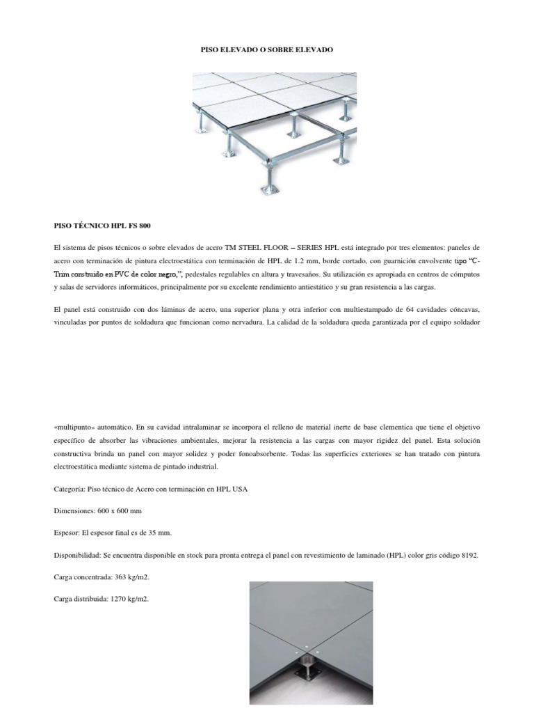 Piso Elevado o Sobre Elevado | PDF | Soldadura | Construcción