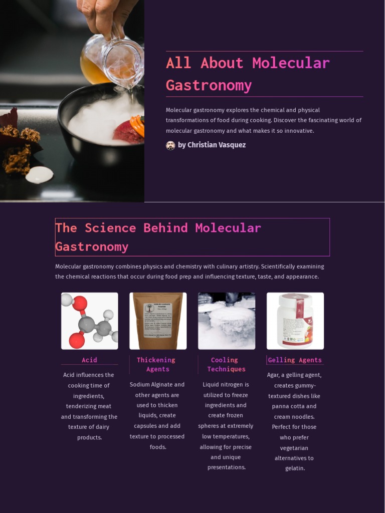 Understanding Molecular Gastronomy Techniques | PDF | Cooking | Food ...