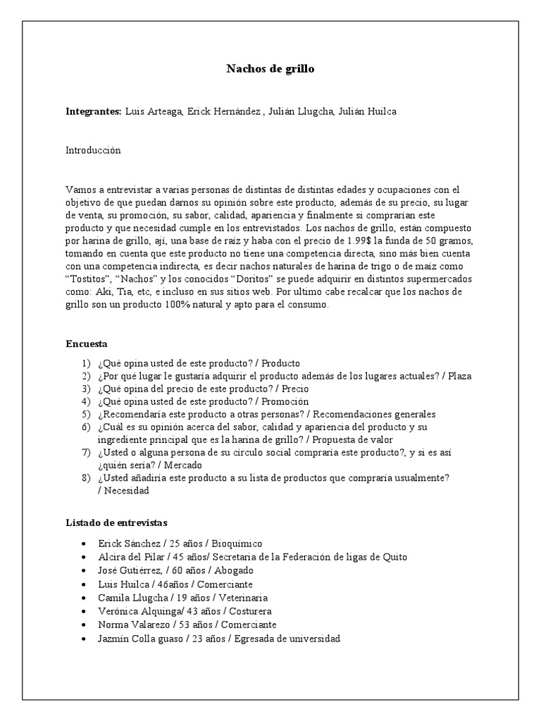 Nachos De Grillo Pdf