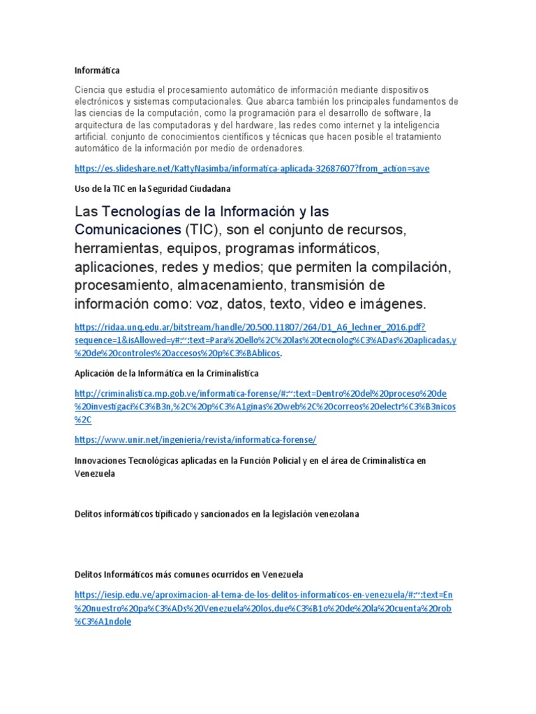 Informatica Aplicada | PDF | Informática | ciberespacio