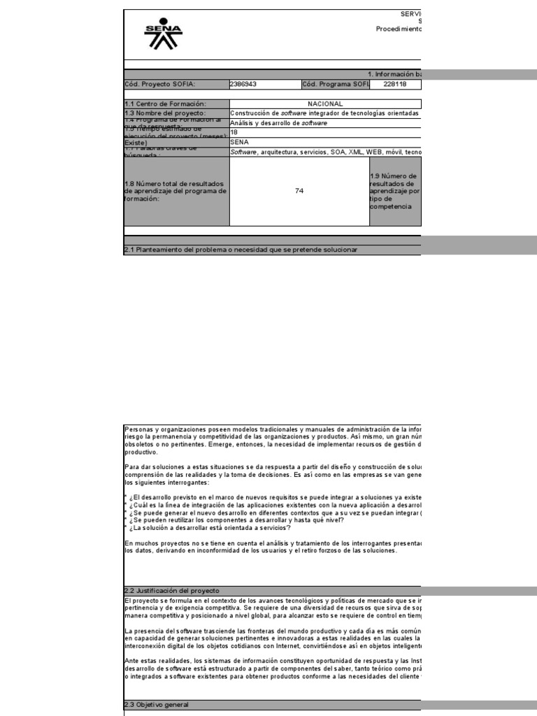 Proyecto Formativo | PDF