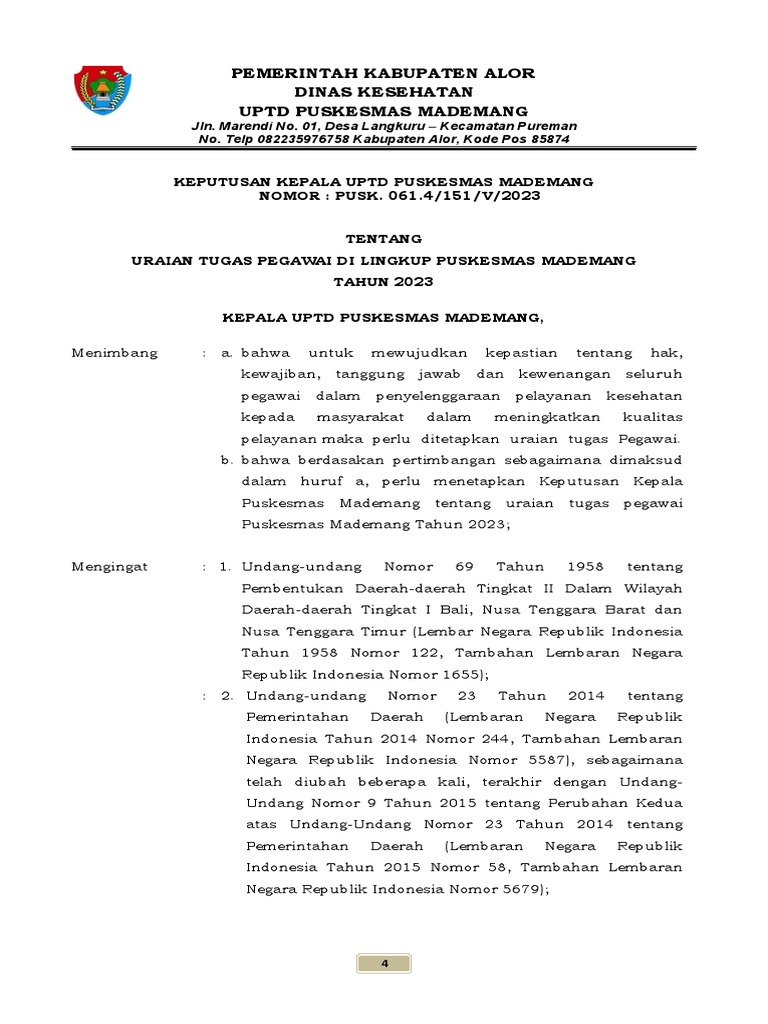 SK URAIAN TUGAS PKM EDIT Ok 2022 | PDF | Bisnis | Kesehatan Holistik